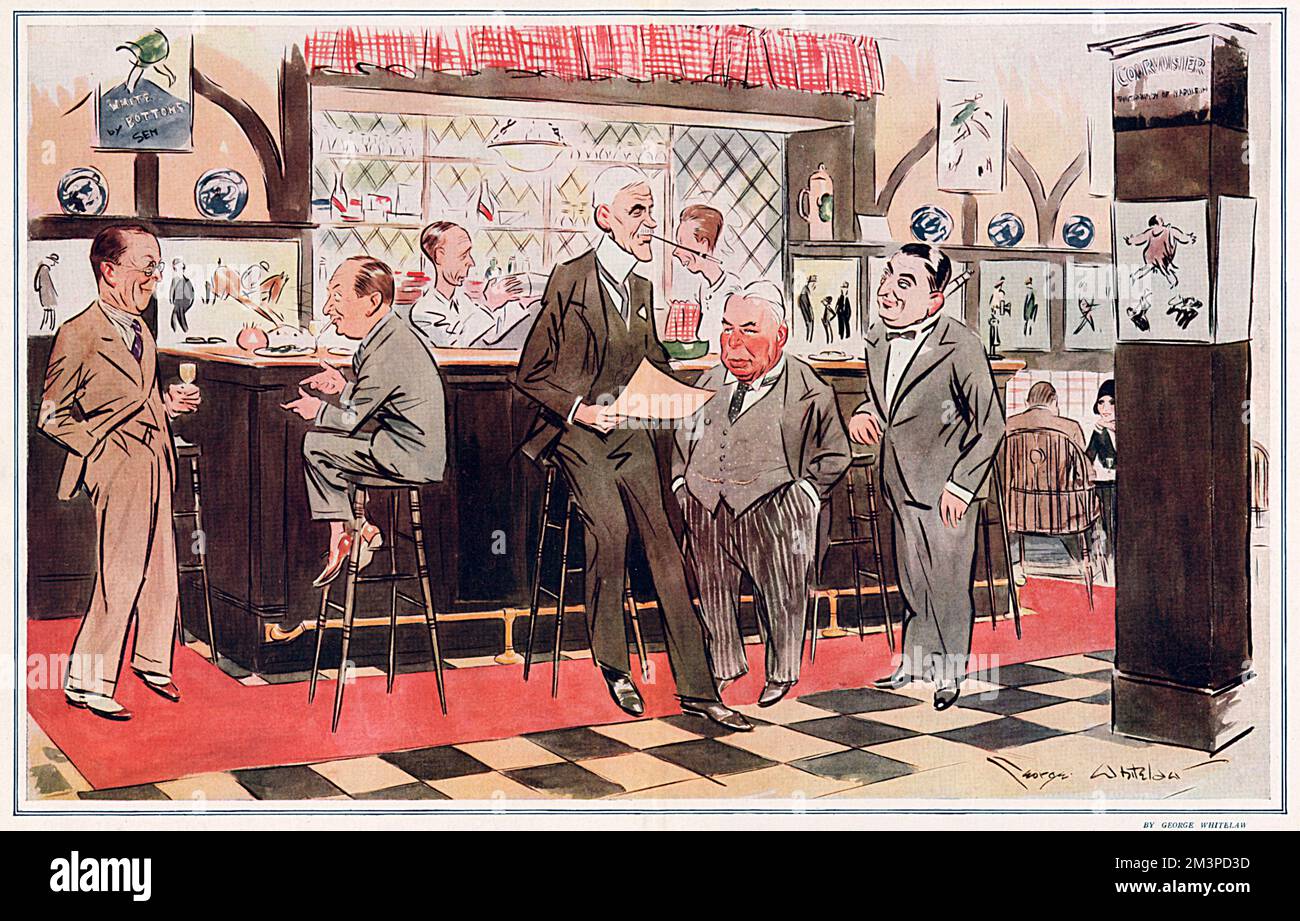 Well-known personalities of the day caricatured by George Whitelaw in ...