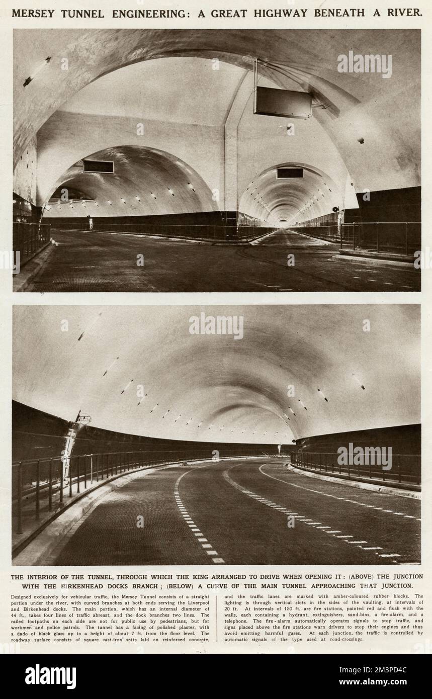 Interior of the Mersey Tunnel, Liverpool Stock Photo - Alamy