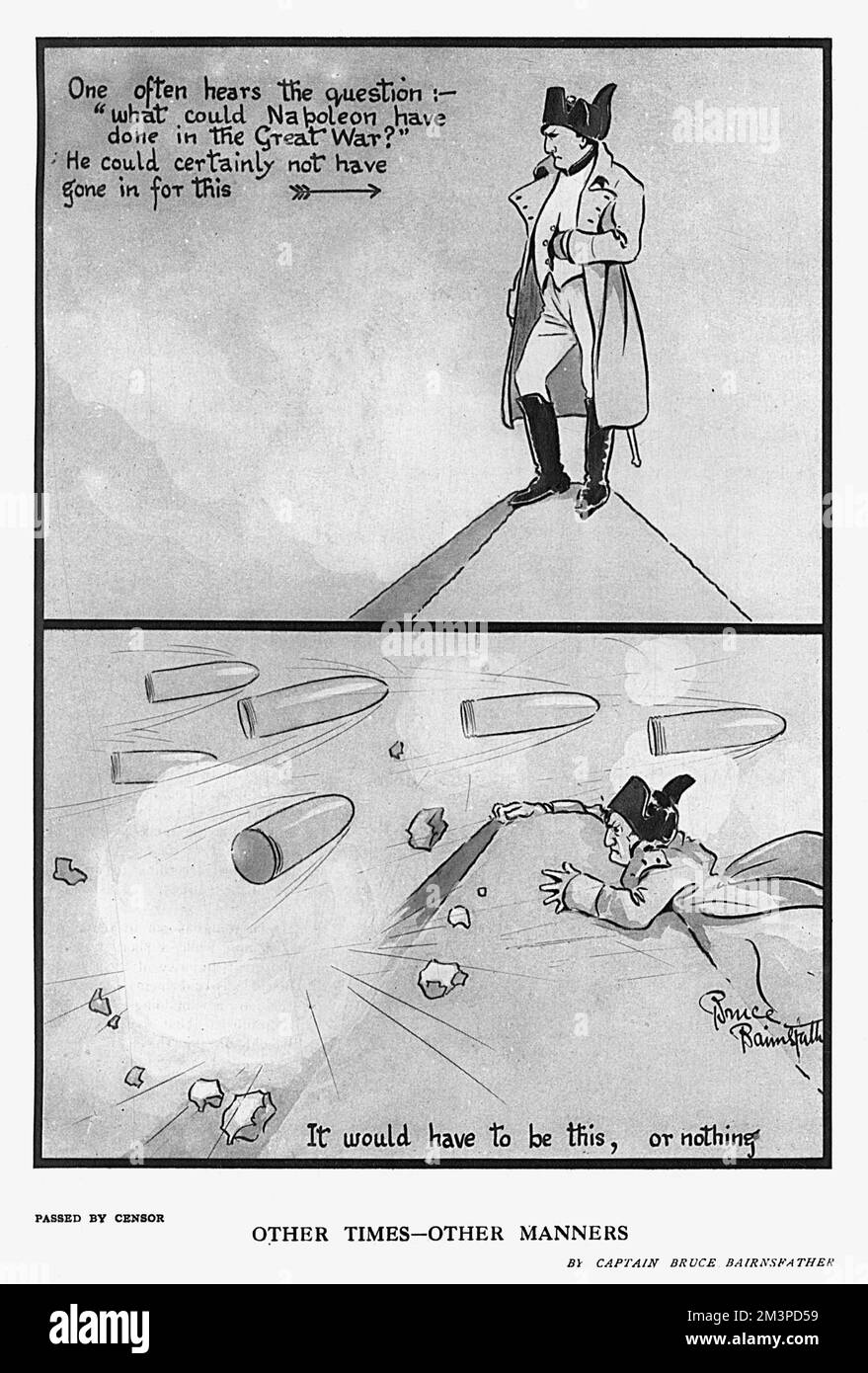 'Other Times - Other Manners' A cartoon by Captain Bruce Bairnsfather ...