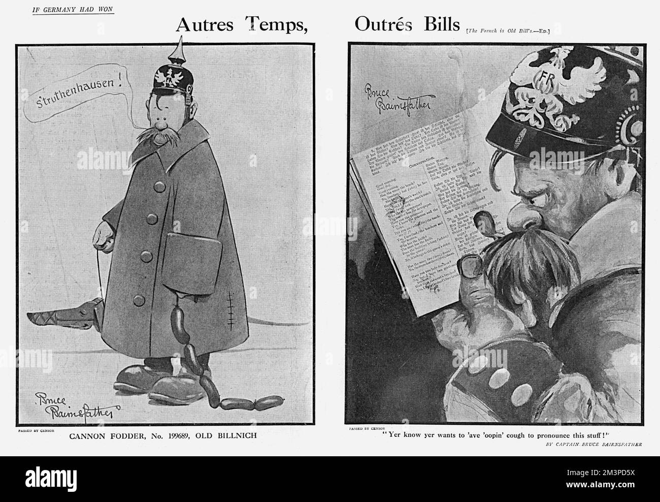 Autres Temps, Outres Bills, by Bairnsfather Stock Photo - Alamy