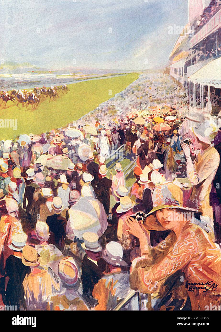 The picturesque and fashionable crowd in the stands at Royal Ascot ...
