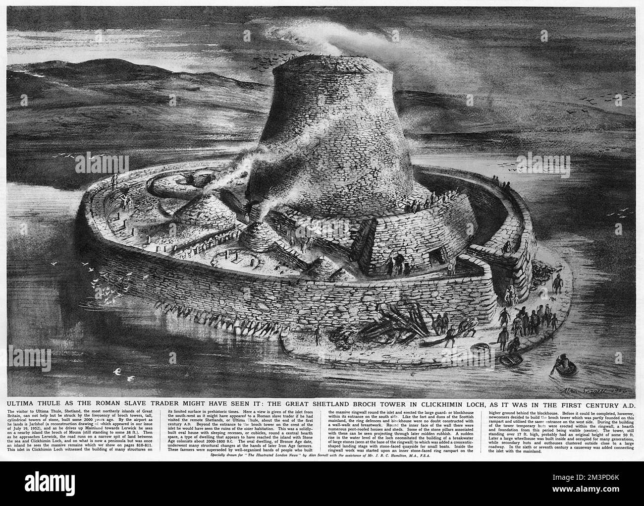 Clickimin broch lerwick shetland islands Black and White Stock Photos ...