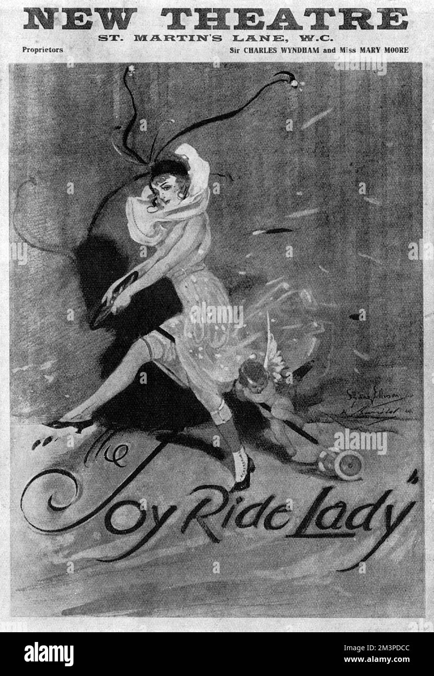 The Joy Ride Lady - a theatre poster banned on the Tube Stock Photo - Alamy
