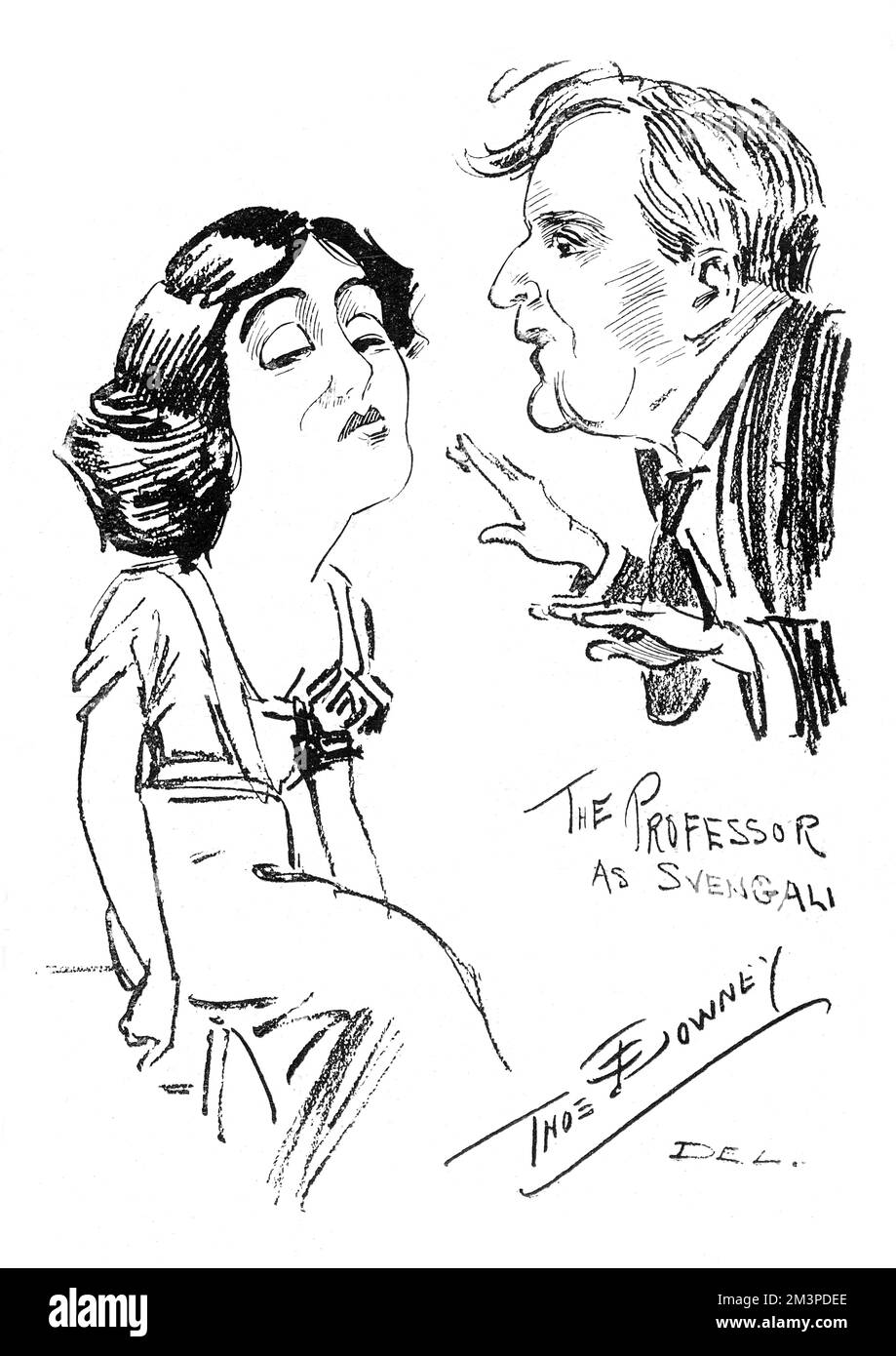 Herbert Tree and Mrs Patrick Campbell in Pygmalion, 1914 Stock Photo ...