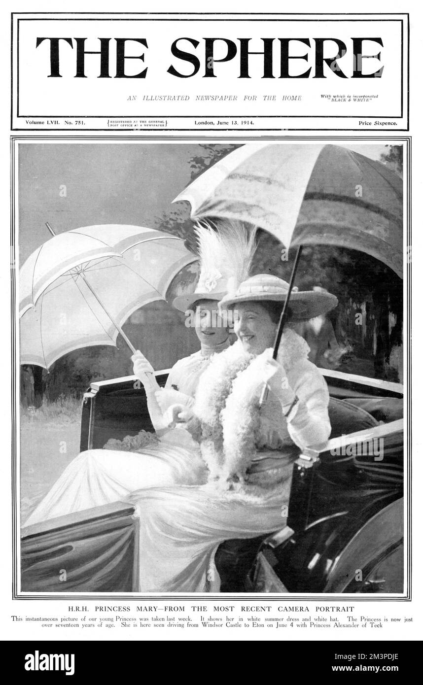Sphere front cover - Princess Mary driving in a carriage Stock Photo ...