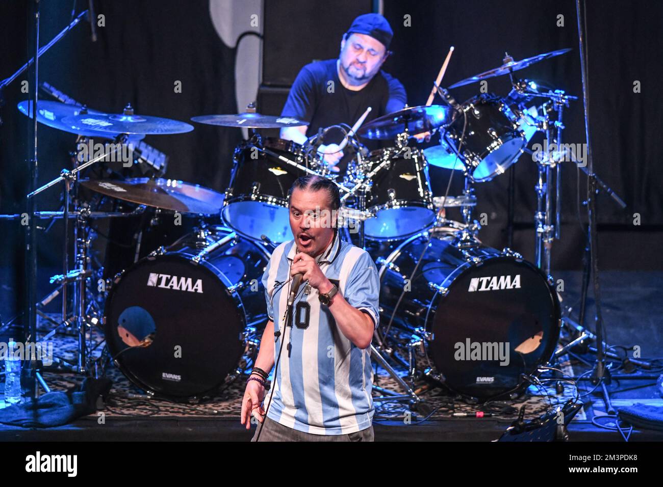 Mr. Bungle: Mike Patton (vocals) and Dave Lombardo (drums Stock Photo ...