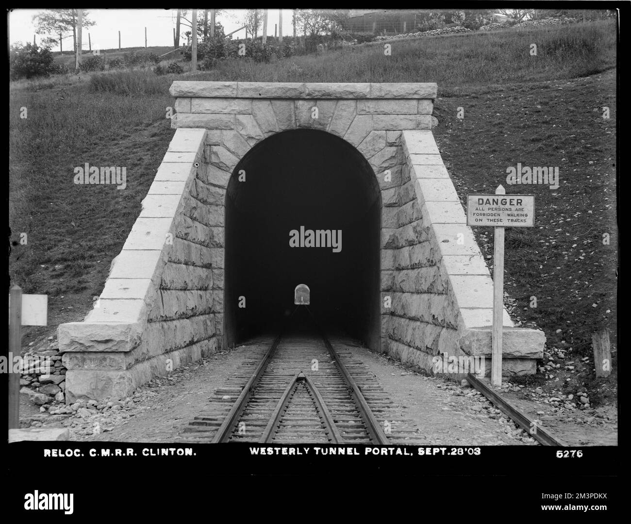 Relocation Central Massachusetts Railroad, westerly tunnel portal ...