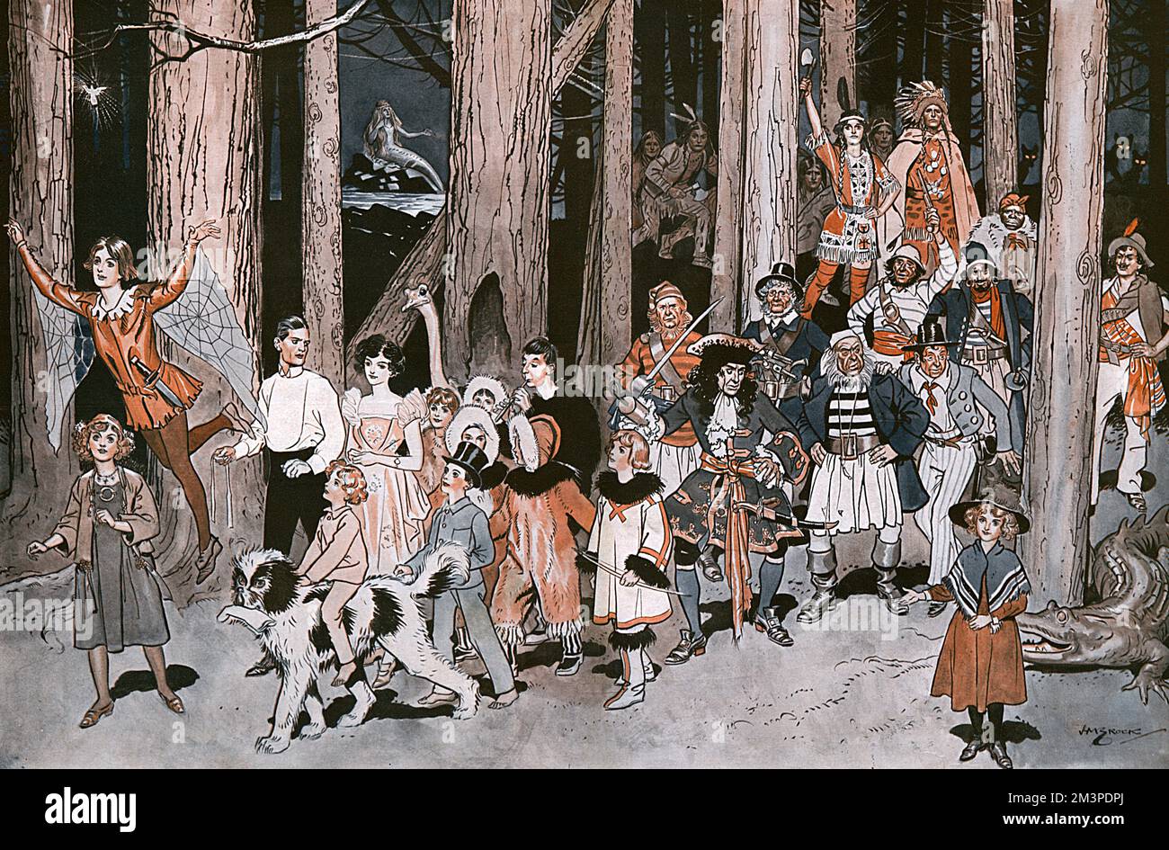 Characters of Peter Pan by H. M. Brock Stock Photo - Alamy