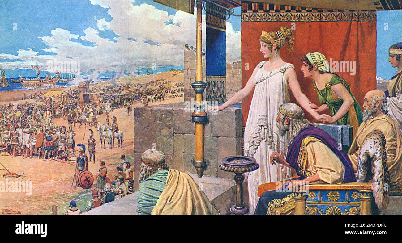 Helen of Troy by Matania Stock Photo - Alamy