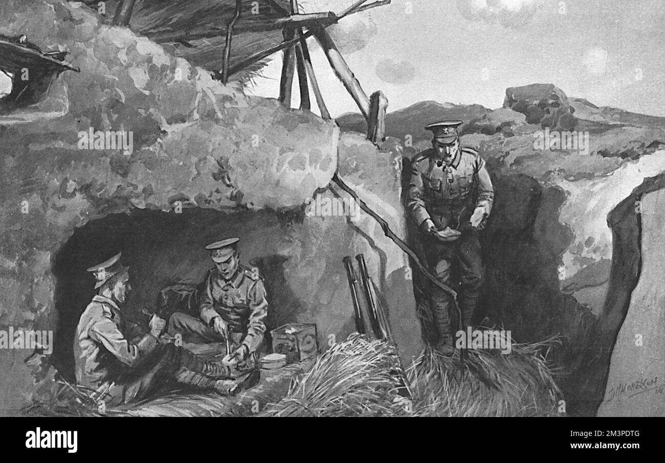 Early WW1 trenches in the Aisne district, October 1914 Stock Photo - Alamy