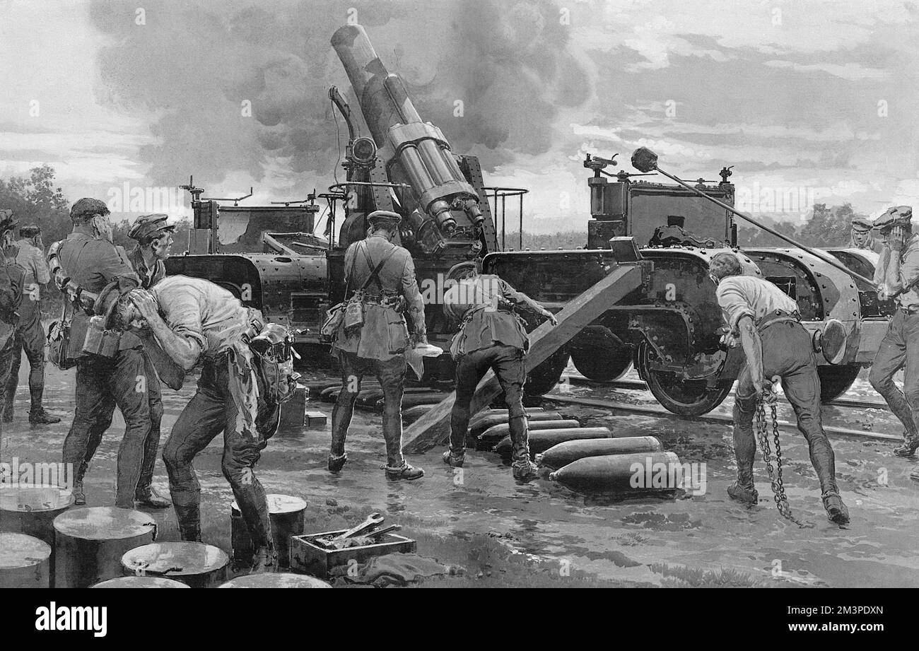World war i howitzer mounted Black and White Stock Photos & Images - Alamy