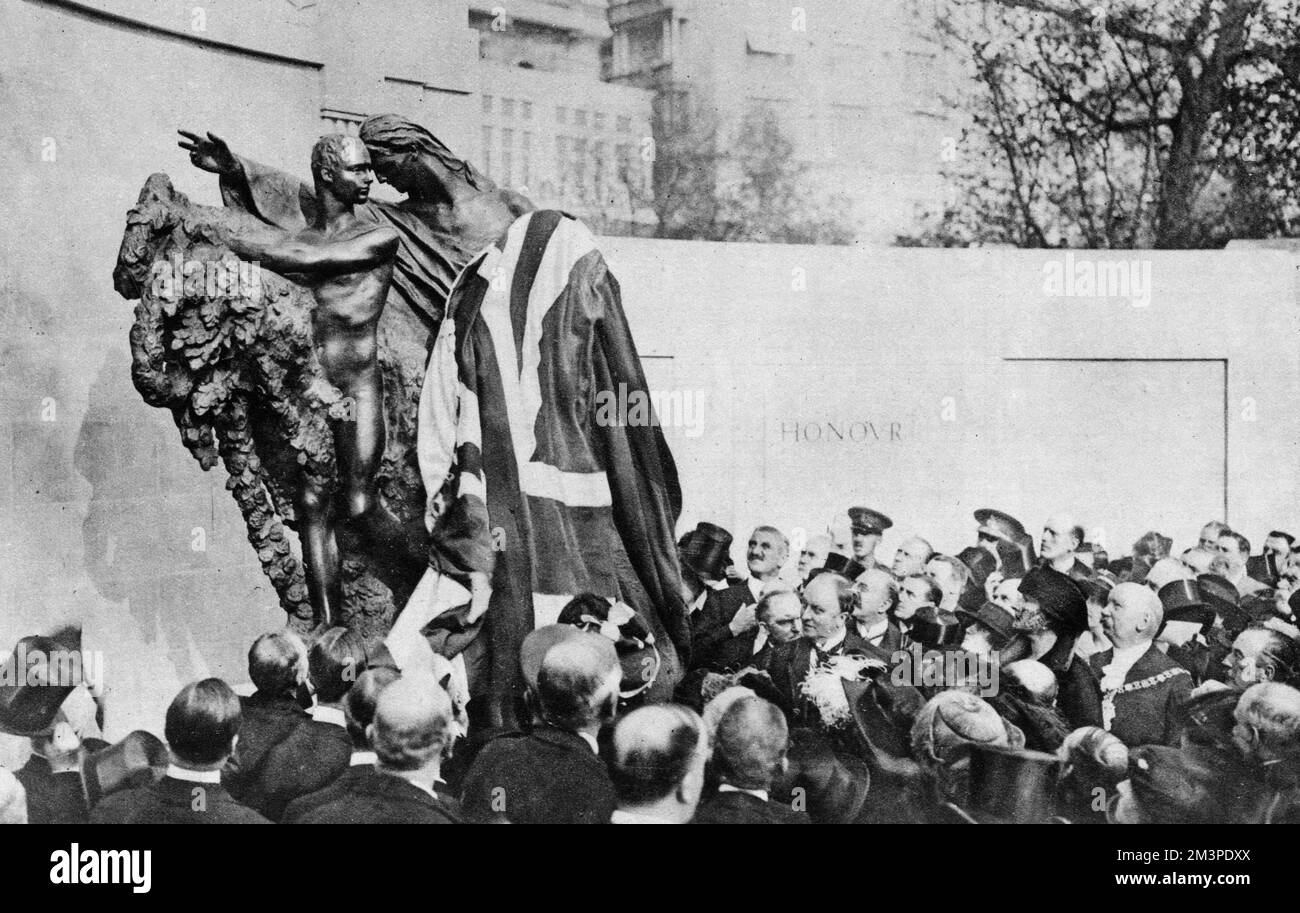 War memorial unveiled in Black and White Stock Photos & Images - Alamy