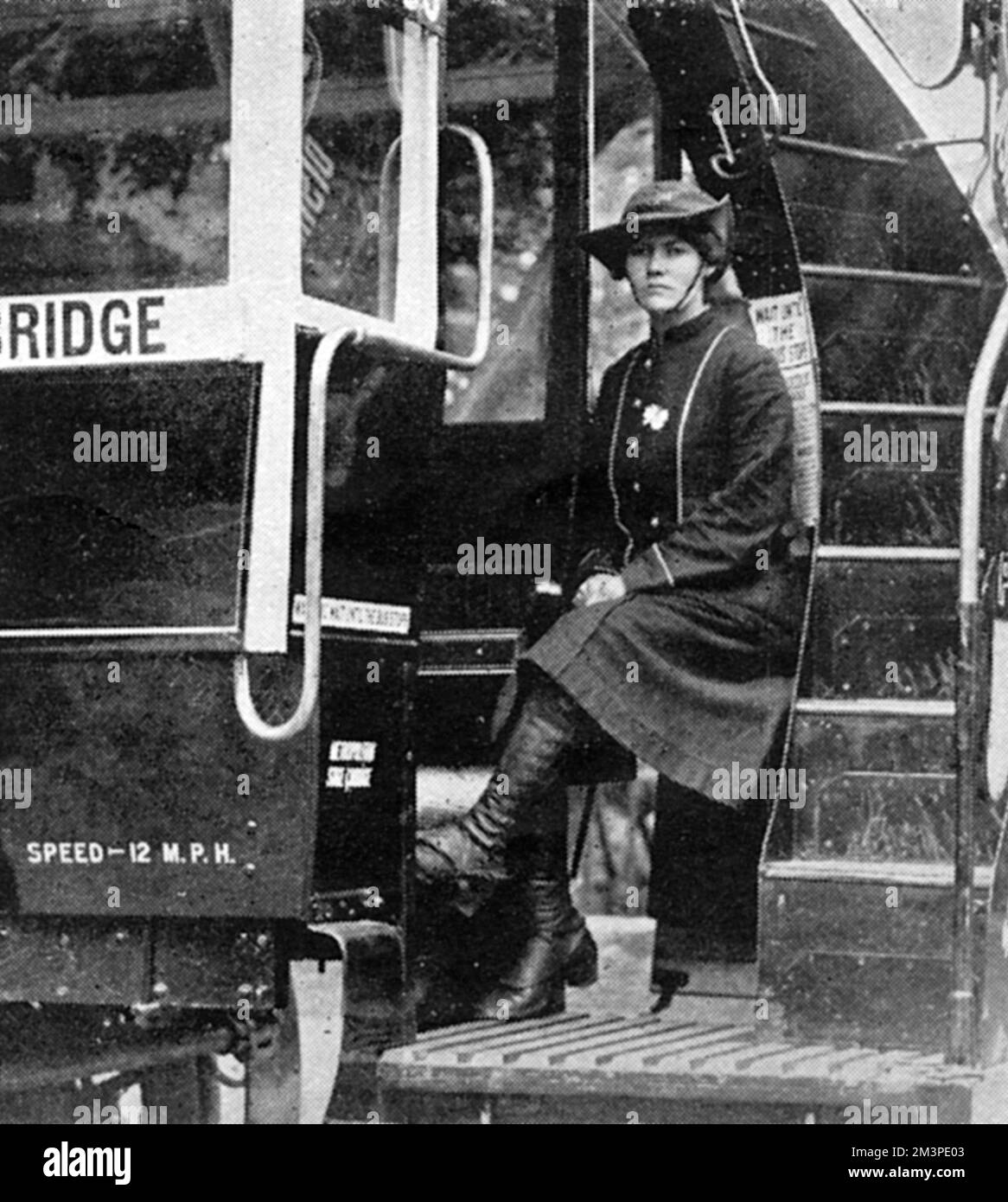 Female bus conductor Black and White Stock Photos & Images - Alamy