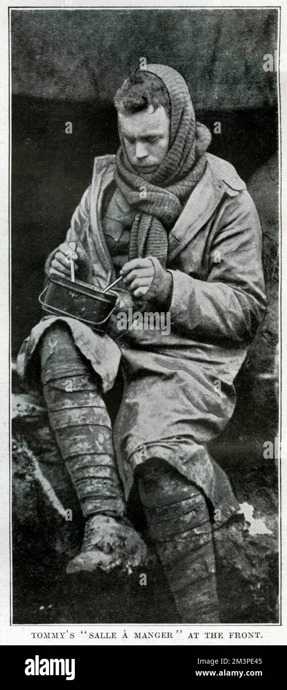 Soldier eating his rations hi-res stock photography and images - Alamy