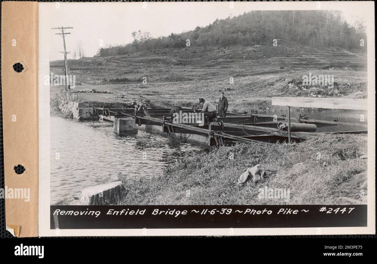 Removing Enfield Bridge, Quabbin Reservoir, Mass., Nov. 6, 1939 ...