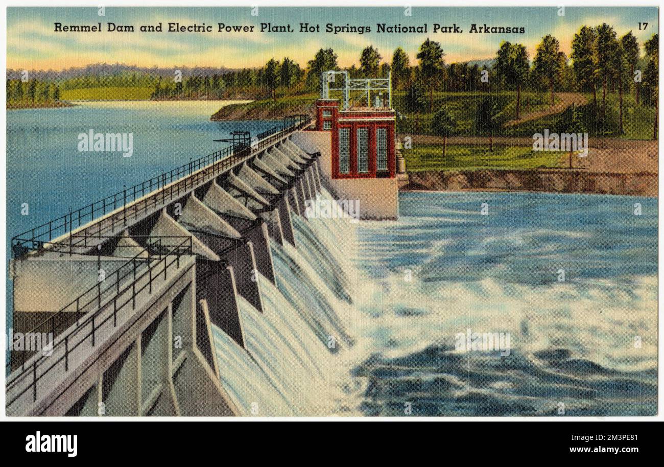 Remmel Dam and Electric Power Plant, Hot Springs National Park ...