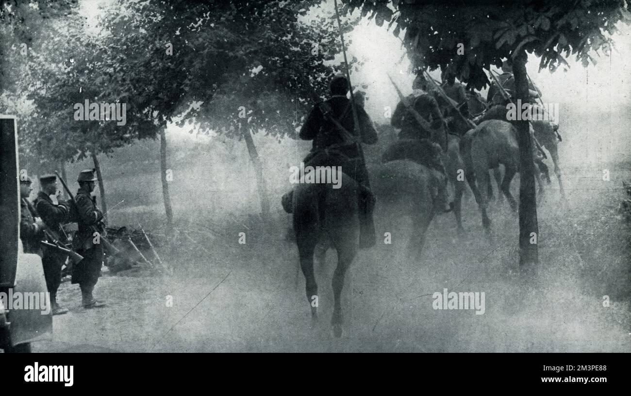 WW1 - Belgian Cavalry in action Stock Photo - Alamy