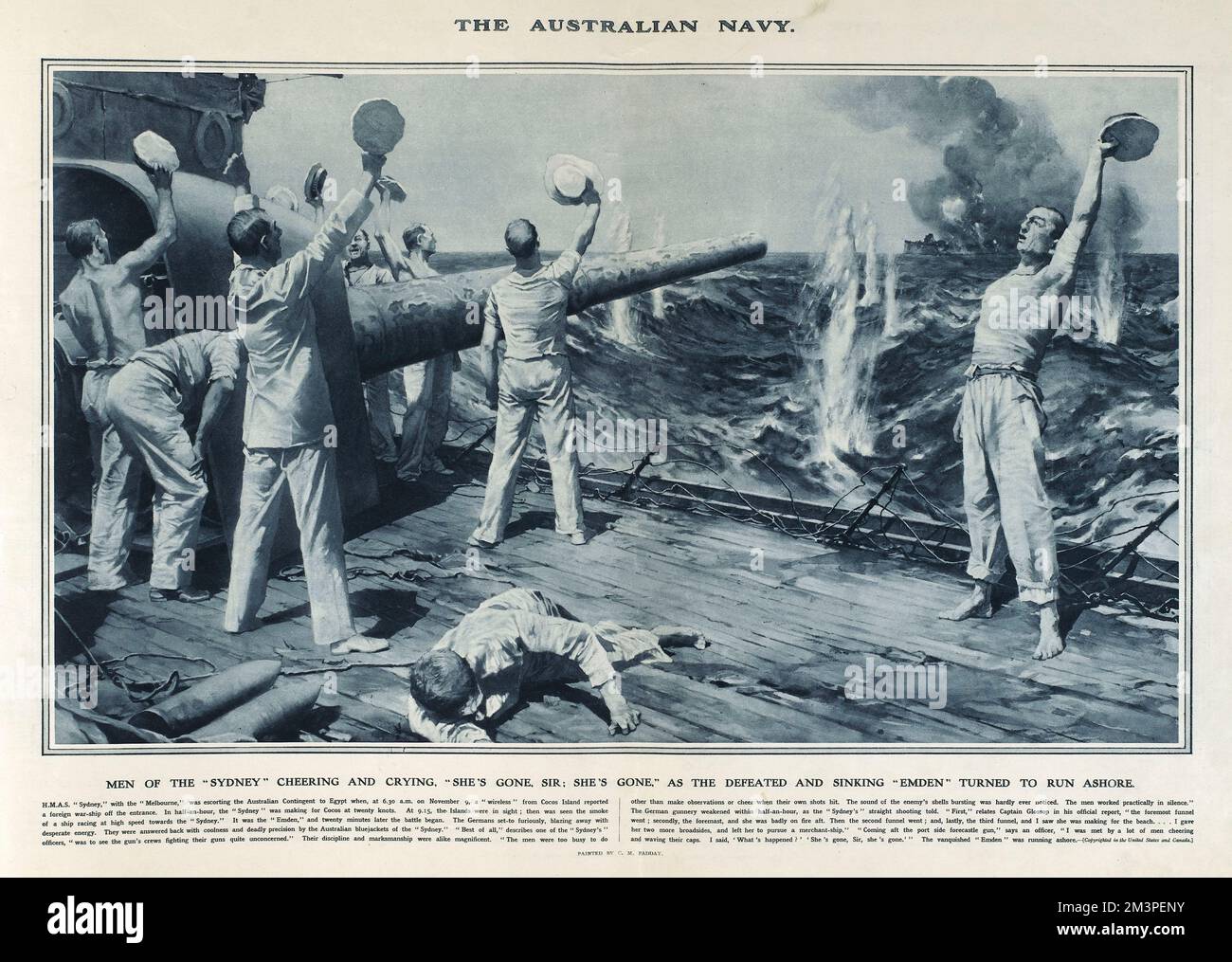 Men of the Australian Navy in Great War Deeds, WW1 Stock Photo - Alamy