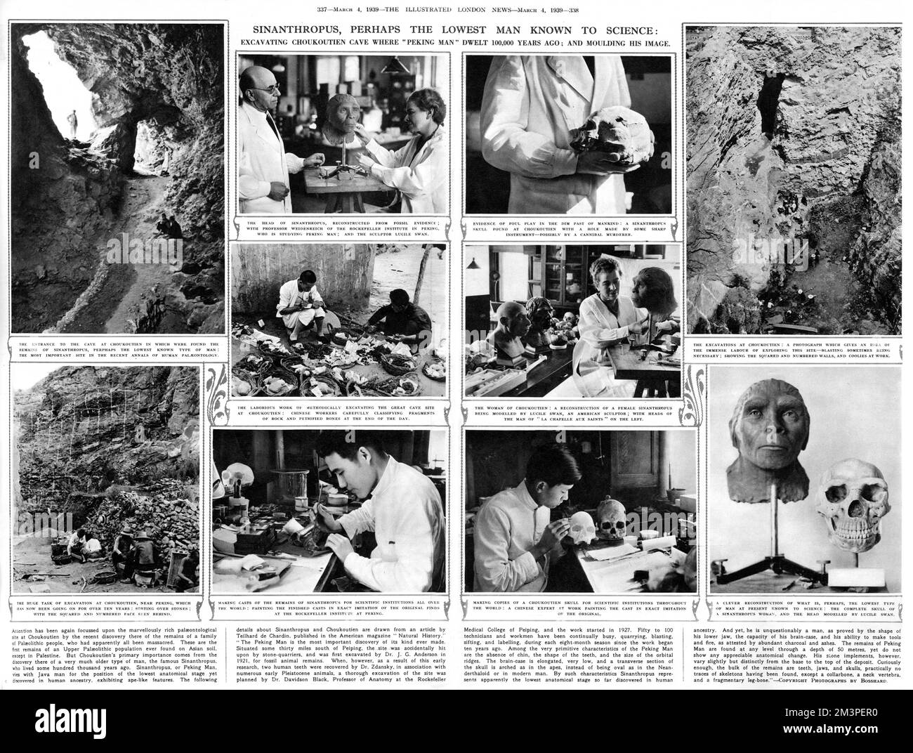 Sinanthropus, perhaps the lowest man known to science: excavating ...