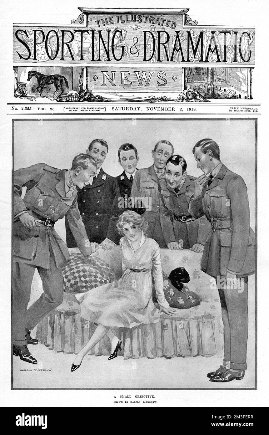 A Small Objective by Harold Earnshaw, WW1 cartoon Stock Photo - Alamy