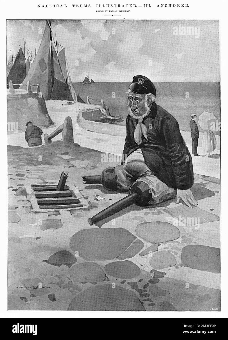 Nautical Terms Illustrated - Anchored by Harold Earnshaw Stock Photo ...