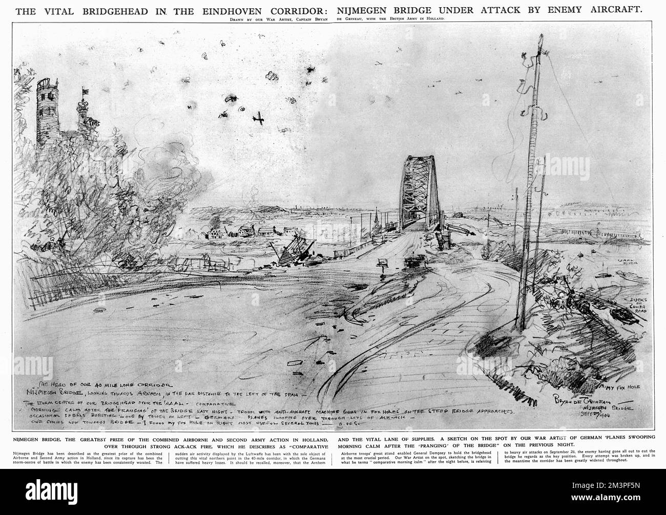 Nijmegen Bridge under attack by enemy aircraft, WW2 Stock Photo - Alamy Nijmegen Bridge under attack by enemy aircraft, WW2 Stock Photo - Alamy