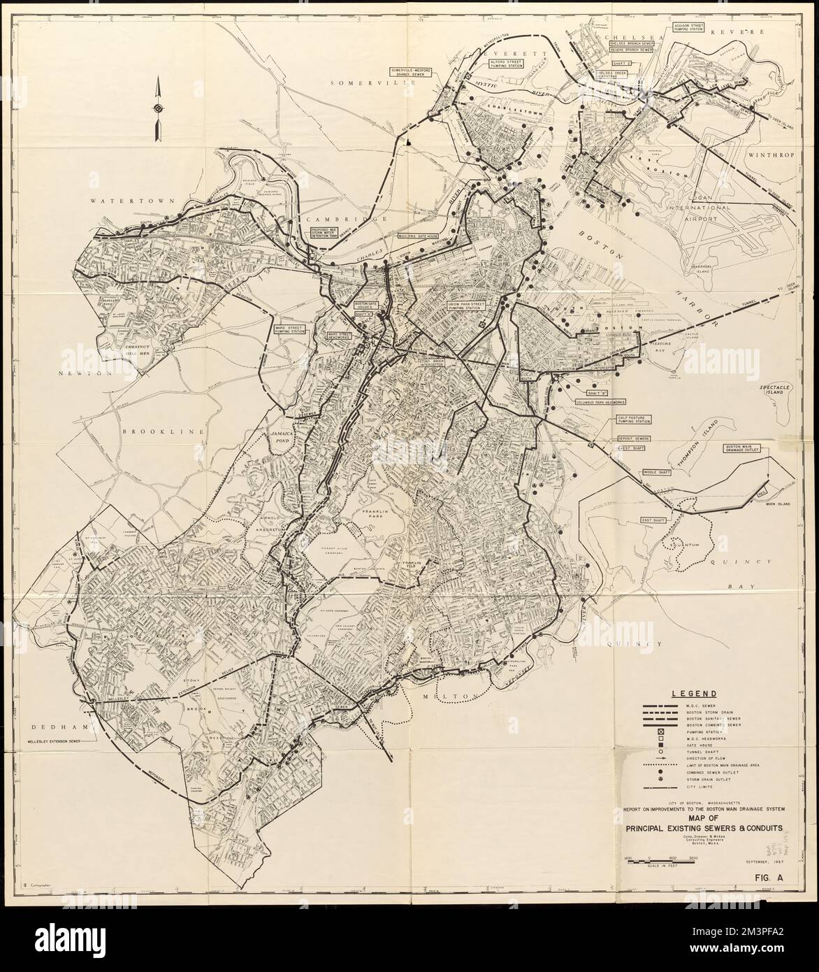 Report on improvements to the Boston main drainage system , Sewerage ...