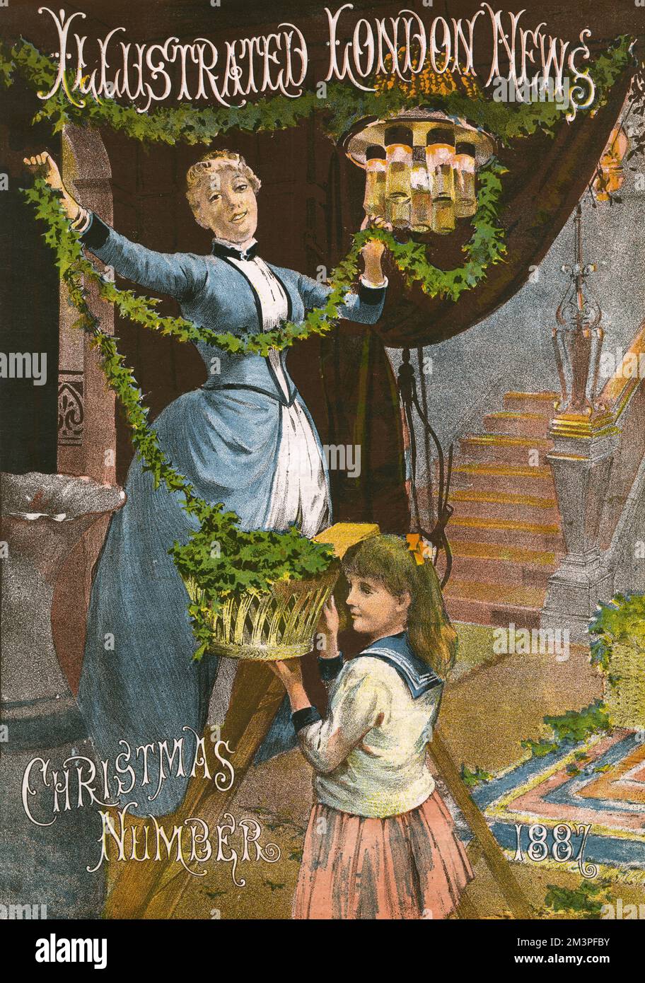 Victorian christmas decorating home hi-res stock photography and images ...