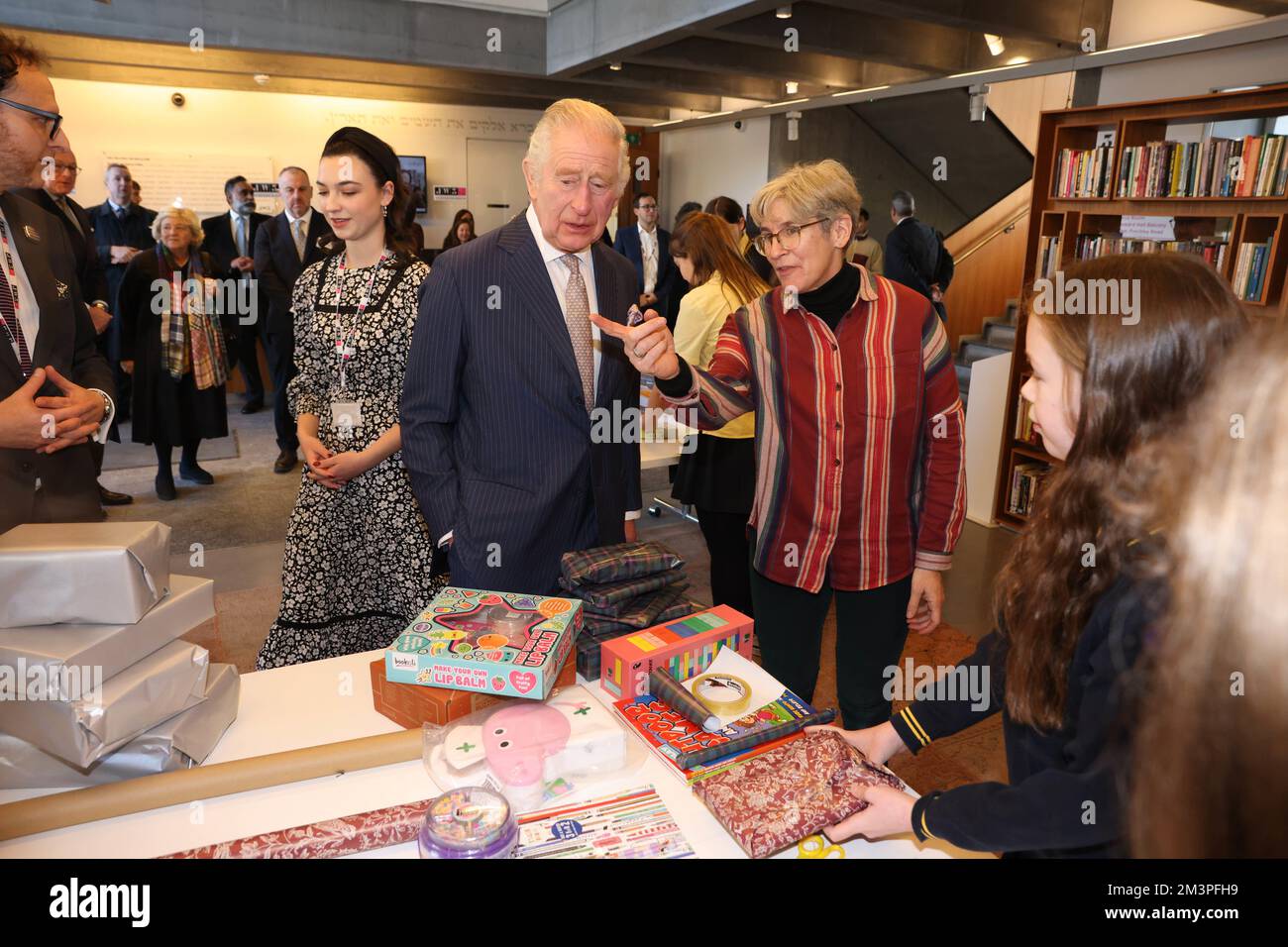 King Charles III during a visit to the JW3 Jewish community centre in ...