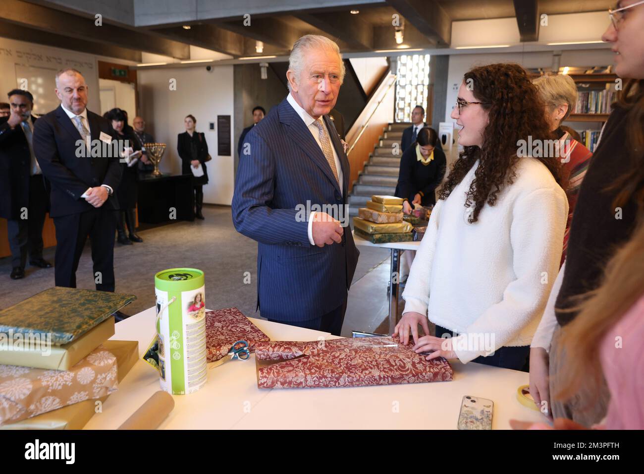 King Charles III during a visit to the JW3 Jewish community centre in ...