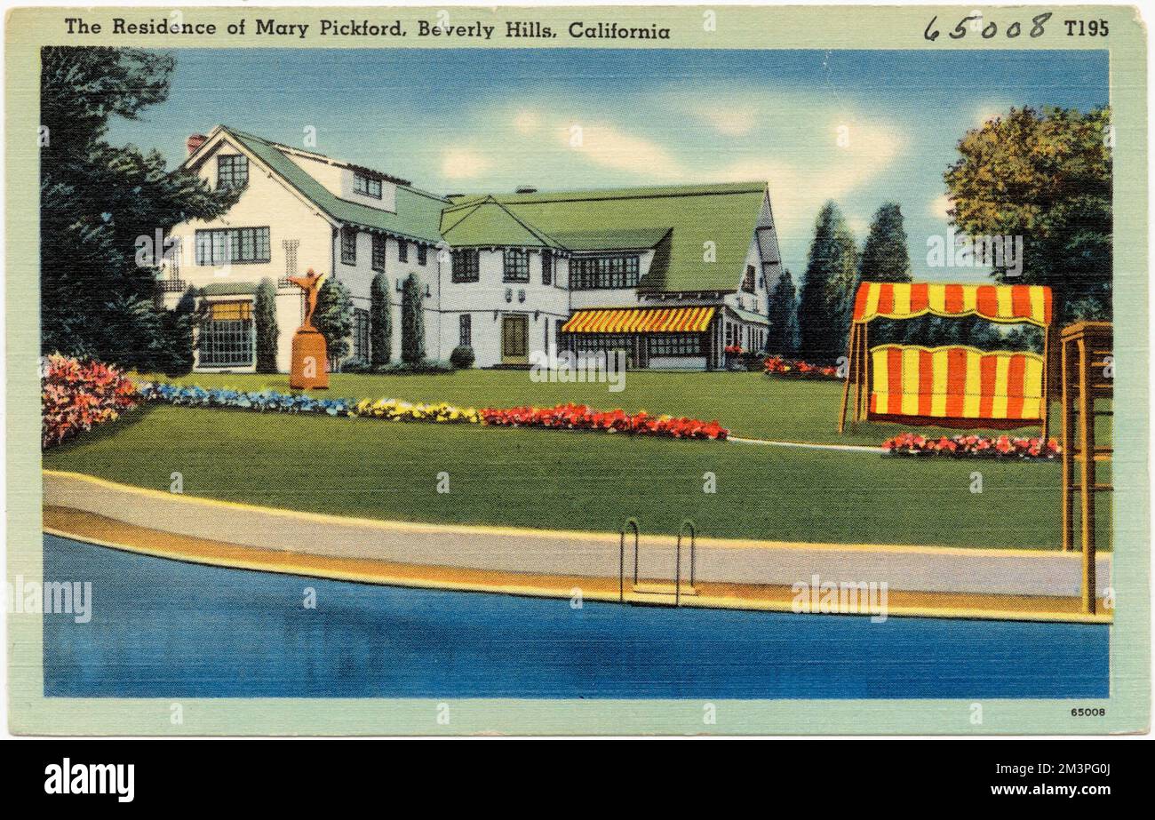 The residence of Mary Pickford, Beverly Hills, California , Houses ...