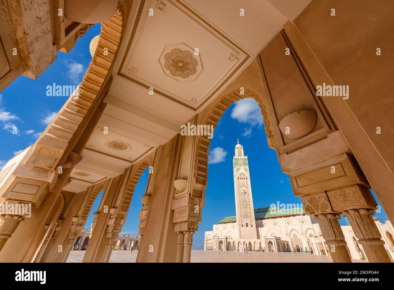 Mosque Hassan II in Casablanca, Morocco. Beautiful Islamic landmark in ...
