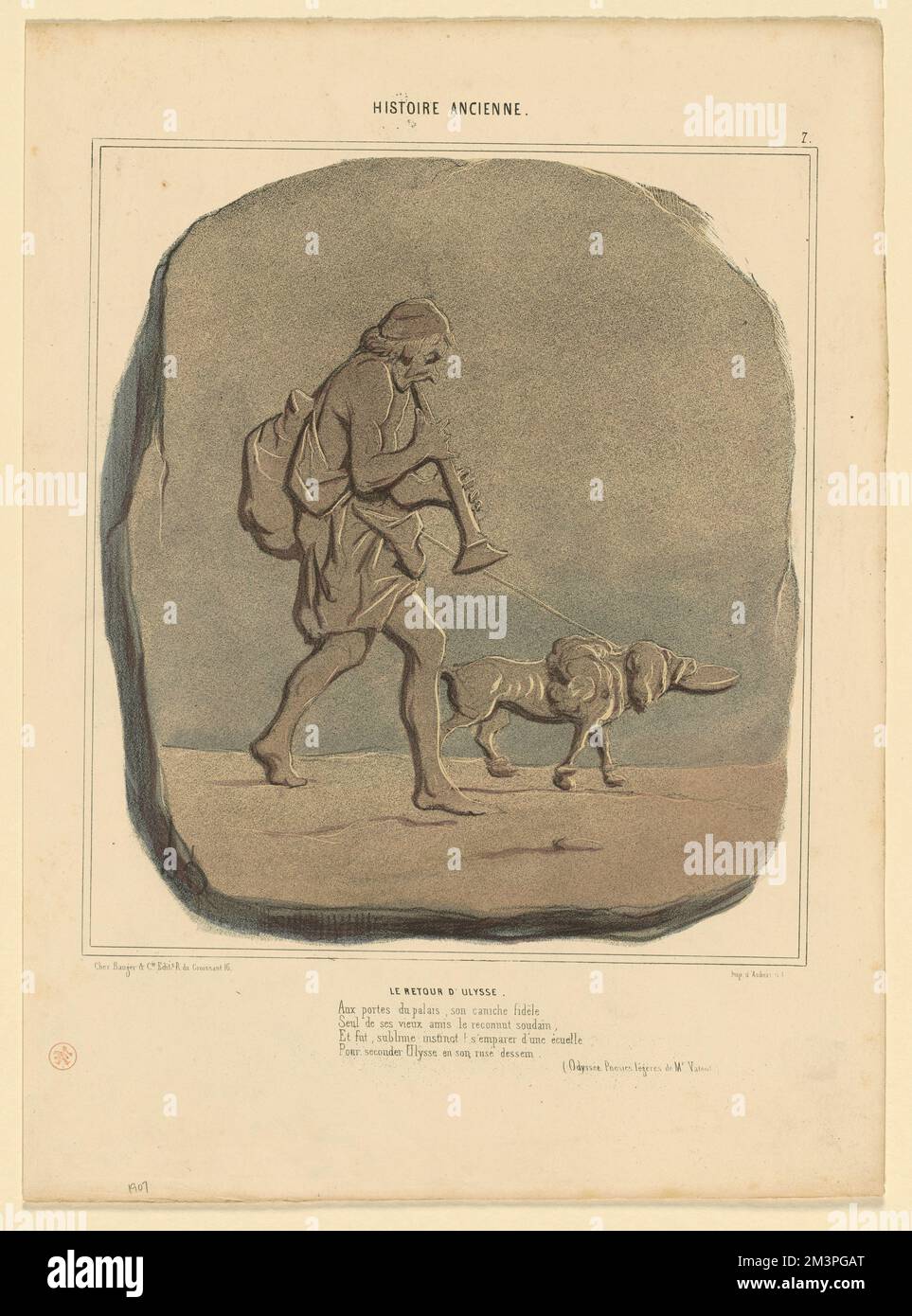Le retour d'Ulysse. Honoré Daumier (1808-1879). Lithographs Stock Photo ...