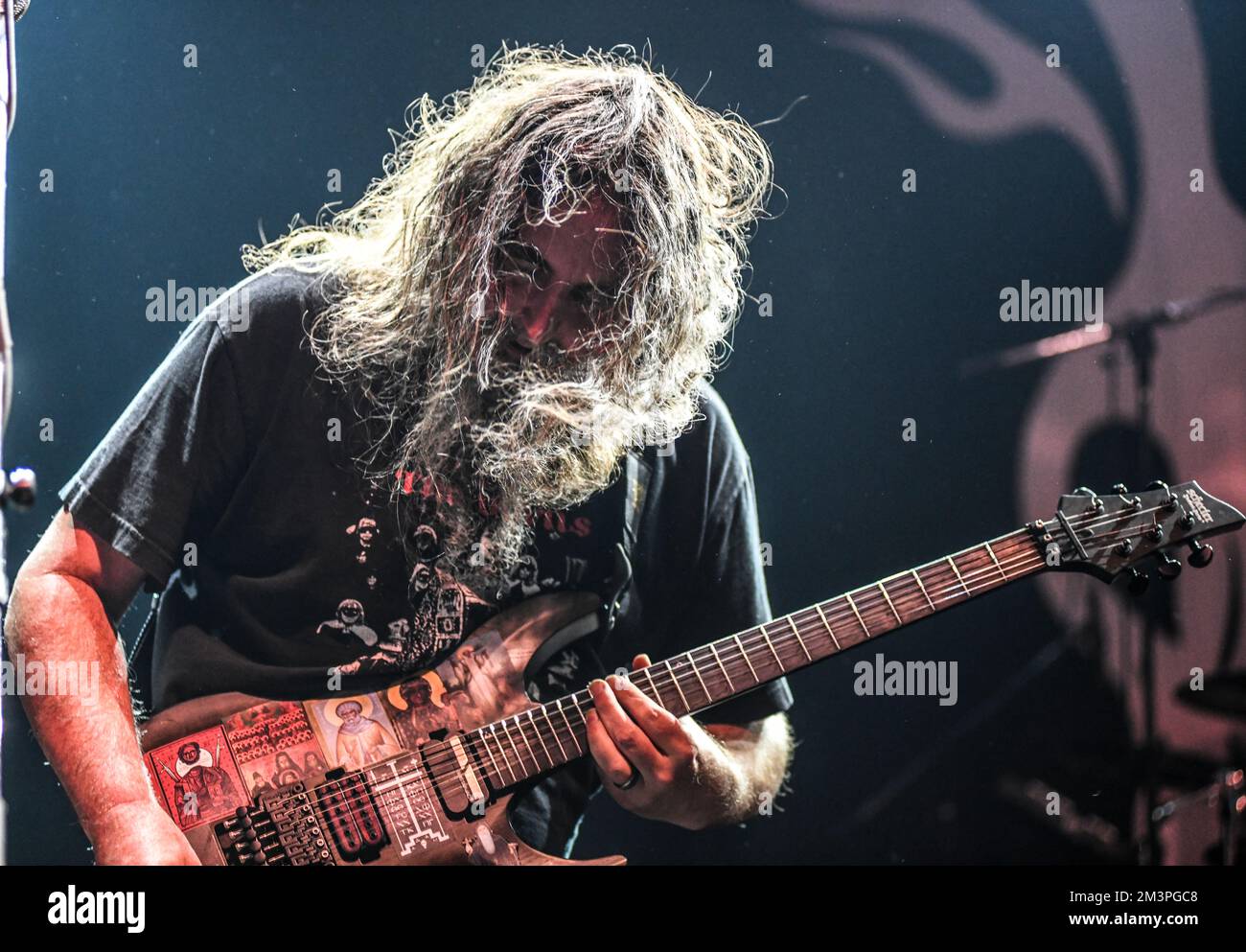 Trey Spruance (guitar) performing live with Mr. Bungle Stock Photo - Alamy