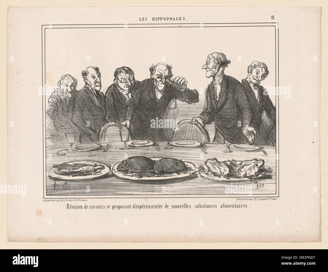 Réunion de savants se proposant.... Honoré Daumier (1808-1879 ...