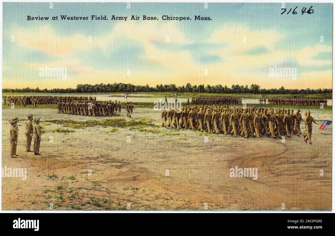 Review at Westover Field, Army Air Base, Chicopee, Mass. , Soldiers ...