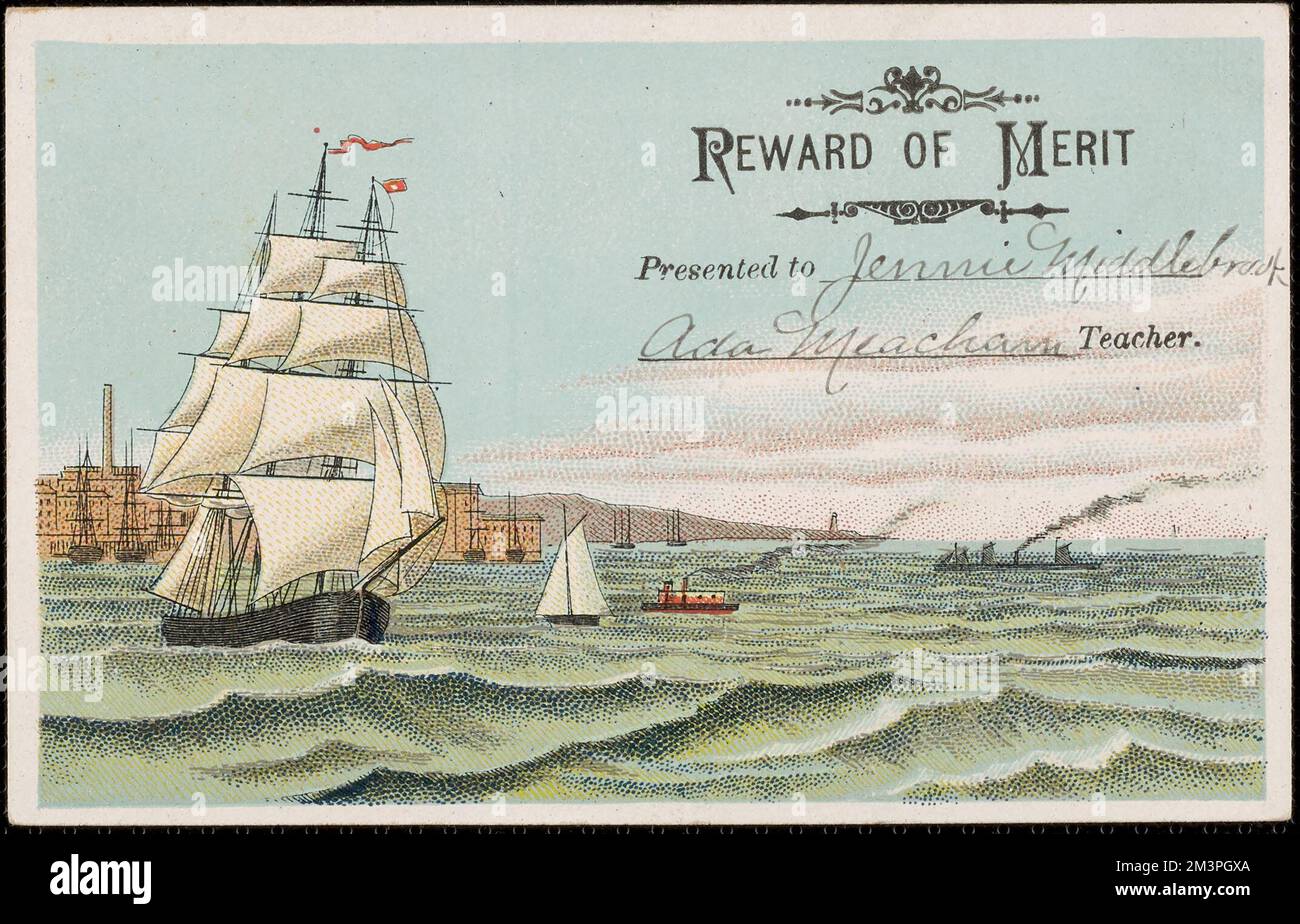 Reward of Merit , Schools. Messenger Collection Stock Photo - Alamy