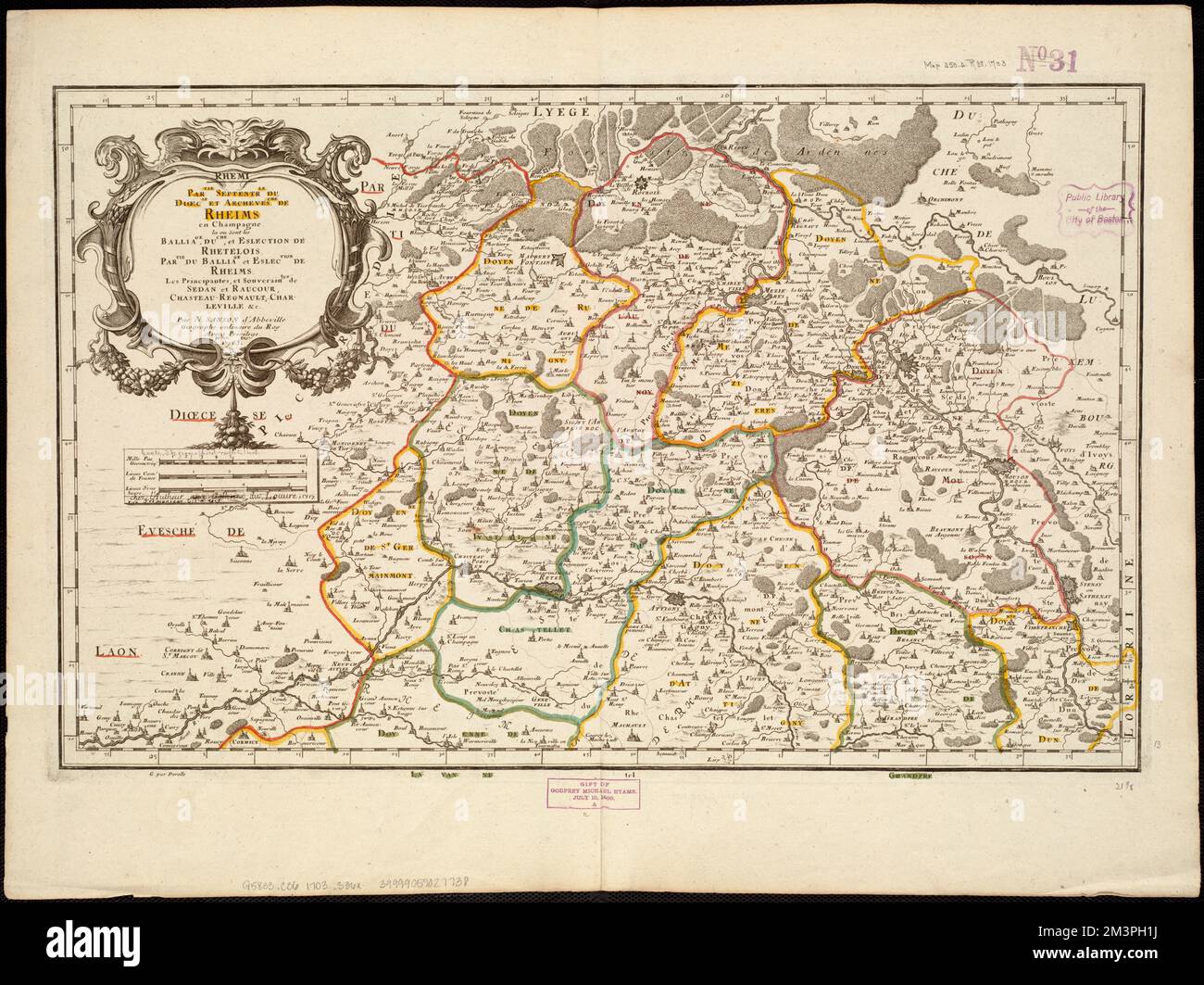 Rhemi : partie septentrle du Dioecse et Archevesché de Rheims en ...