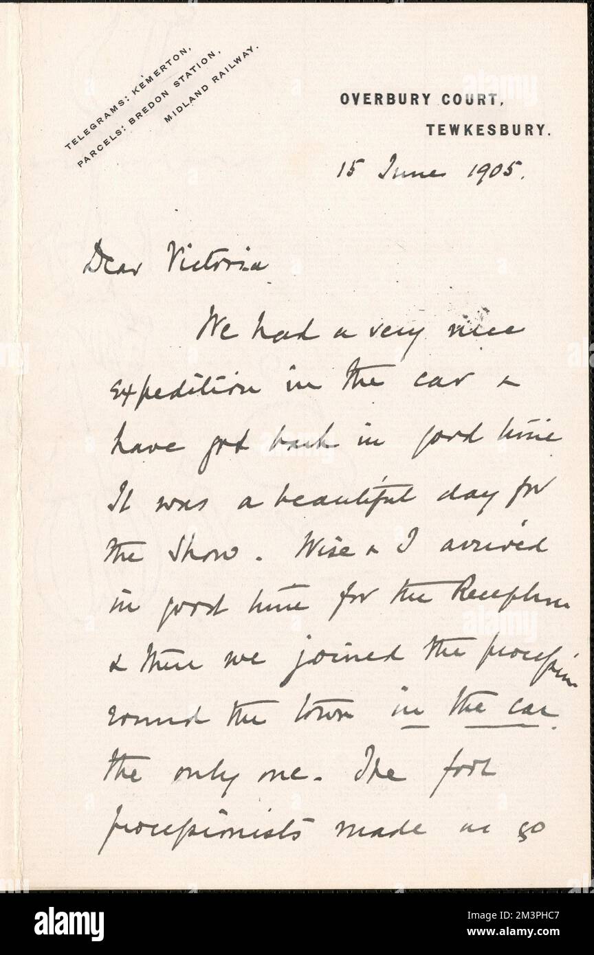 Richard B. Martin autograph letter signed to Victoria [Woodhull Martin ...