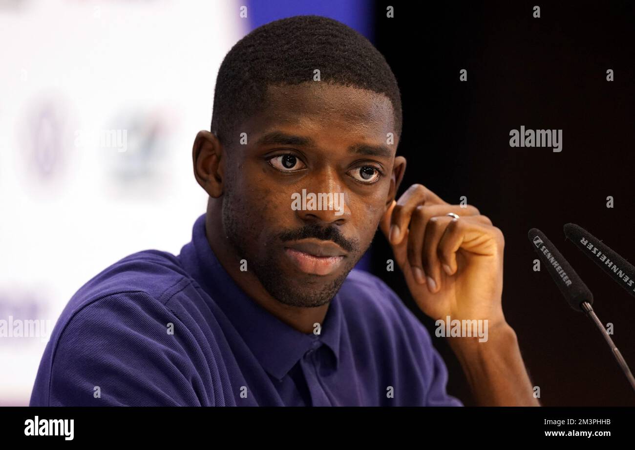France's Randal Kolo Muan during a press conference at Al Sadd SC ...