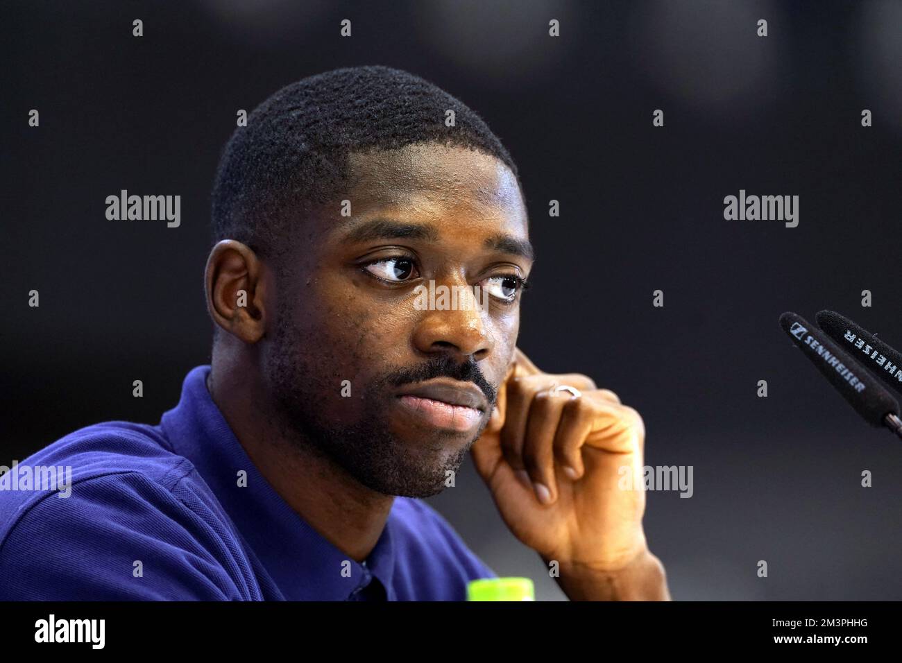 France's Randal Kolo Muan during a press conference at Al Sadd SC ...
