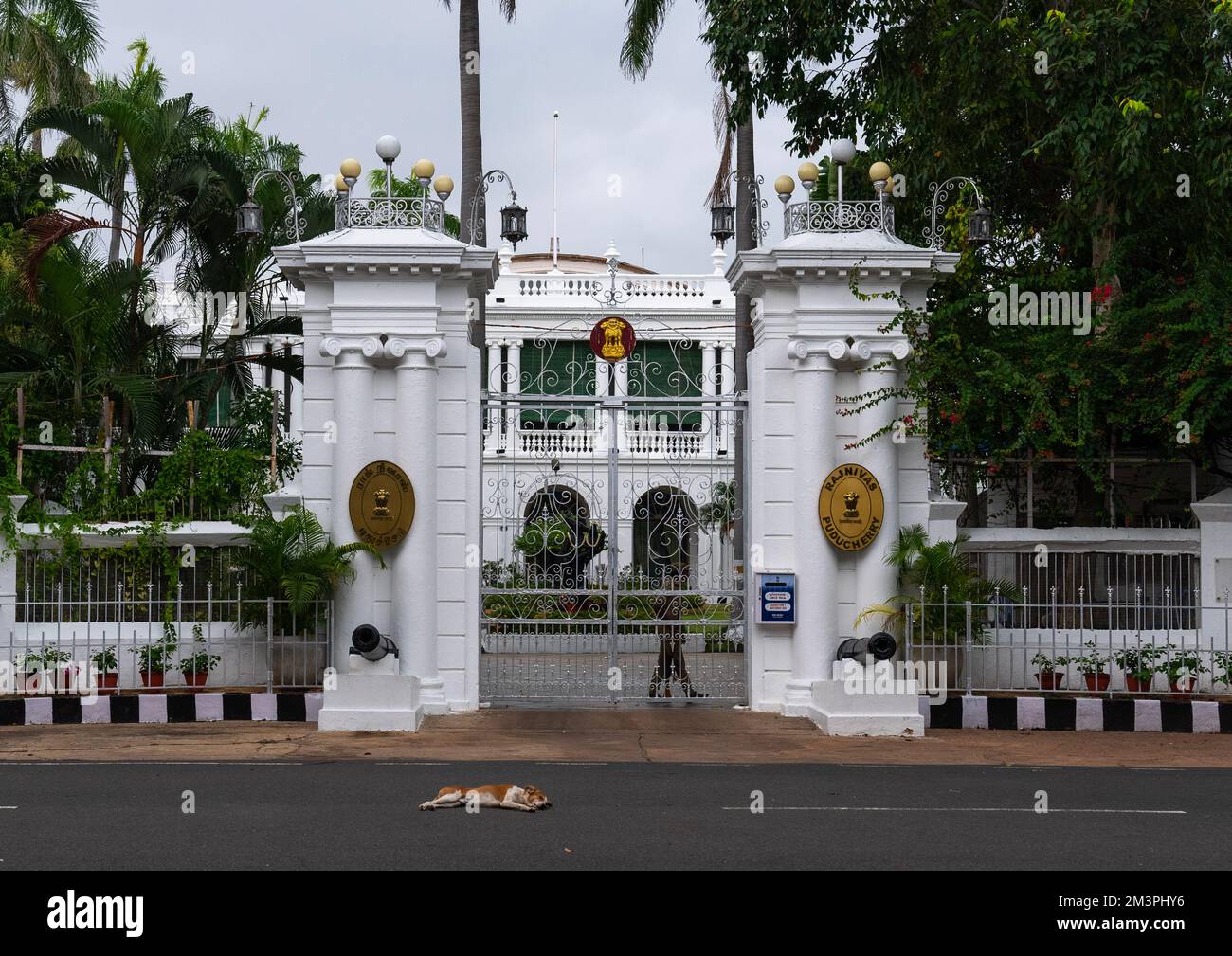 Raj Nivas Government House, Pondicherry, Puducherry, India Stock Photo ...