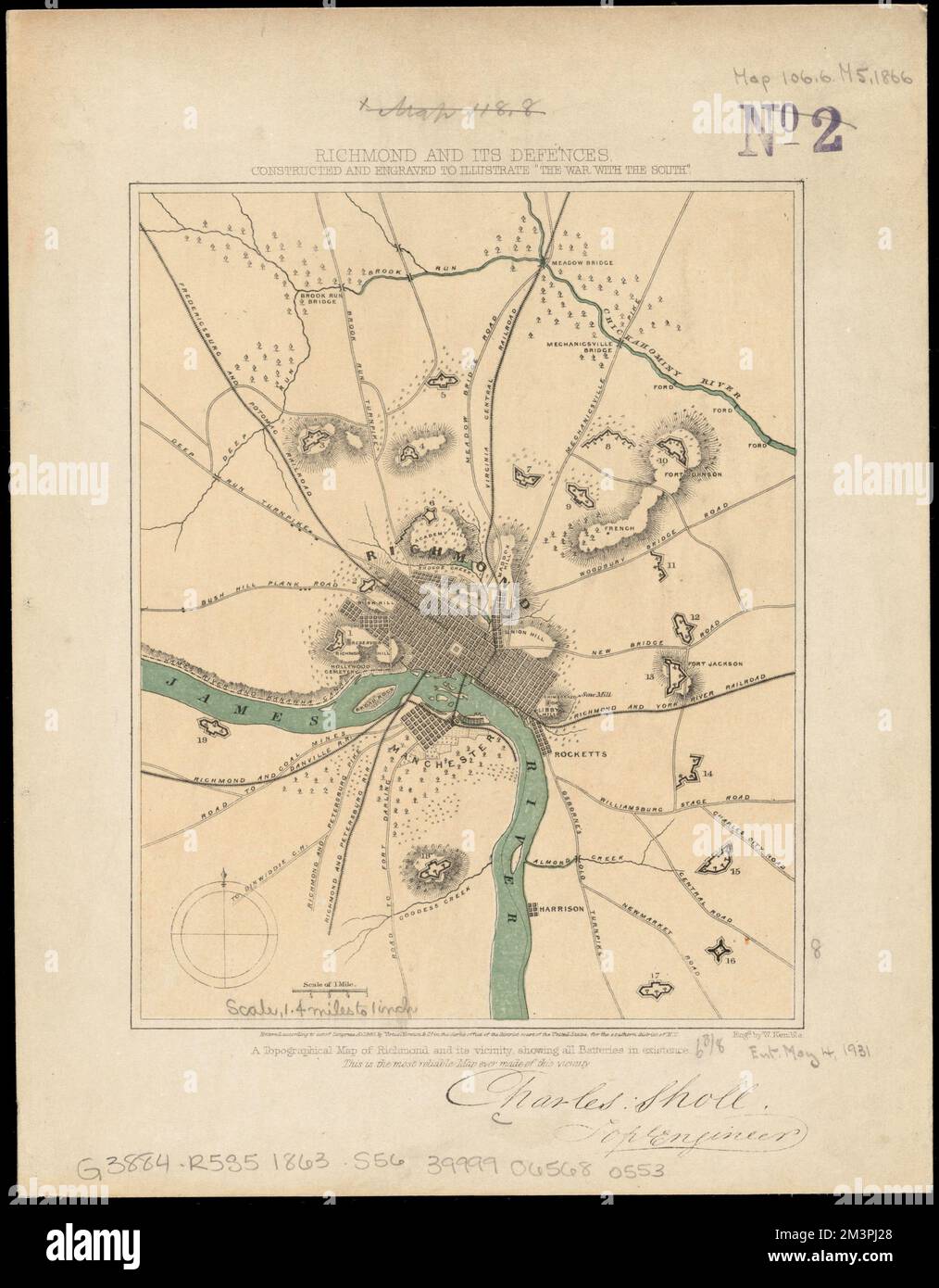 Richmond and its defences : constructed and engraved to illustrate 'The ...