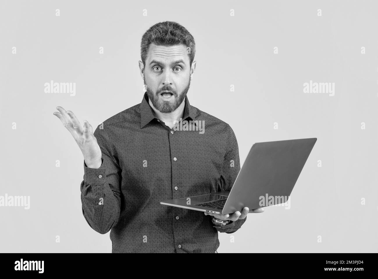 Office employee working computer amazed hi-res stock photography and ...