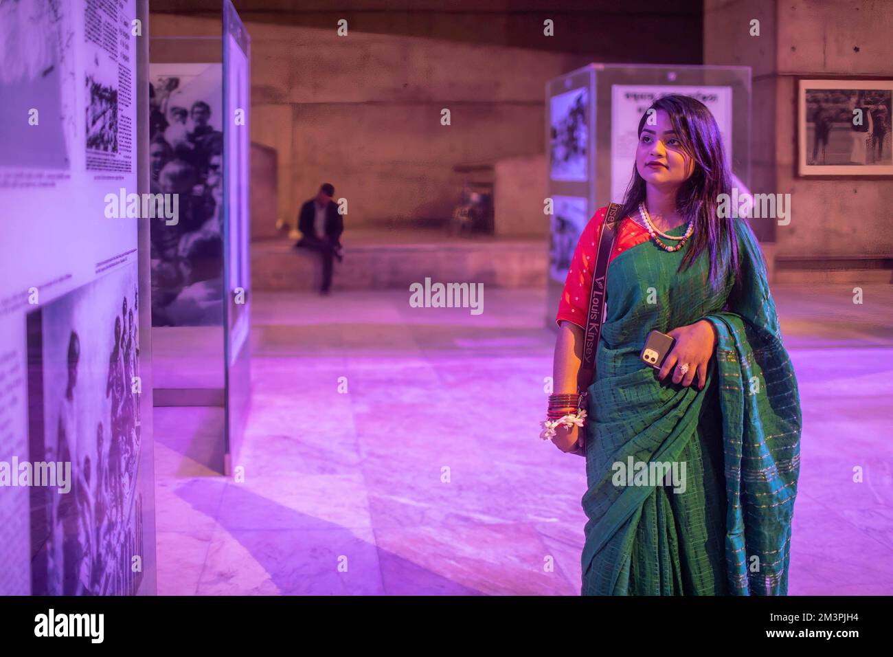 Bangladesh young lady seen viewing the portraits at the independence ...