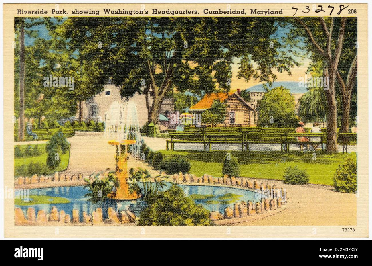 Riverside Park, showing Washington's Headquarters, Cumberland, Maryland ...