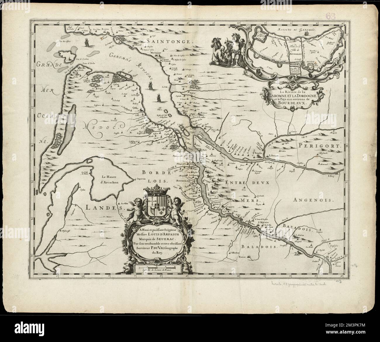 La Riviere de la Garomne et la Dordogne et le pays aux environs de ...