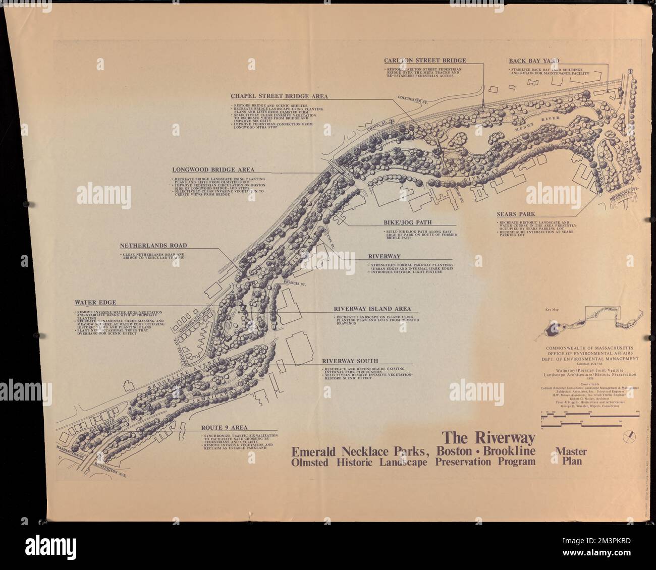 The Riverway master plan , Parks, Massachusetts, Boston, Maps, City ...