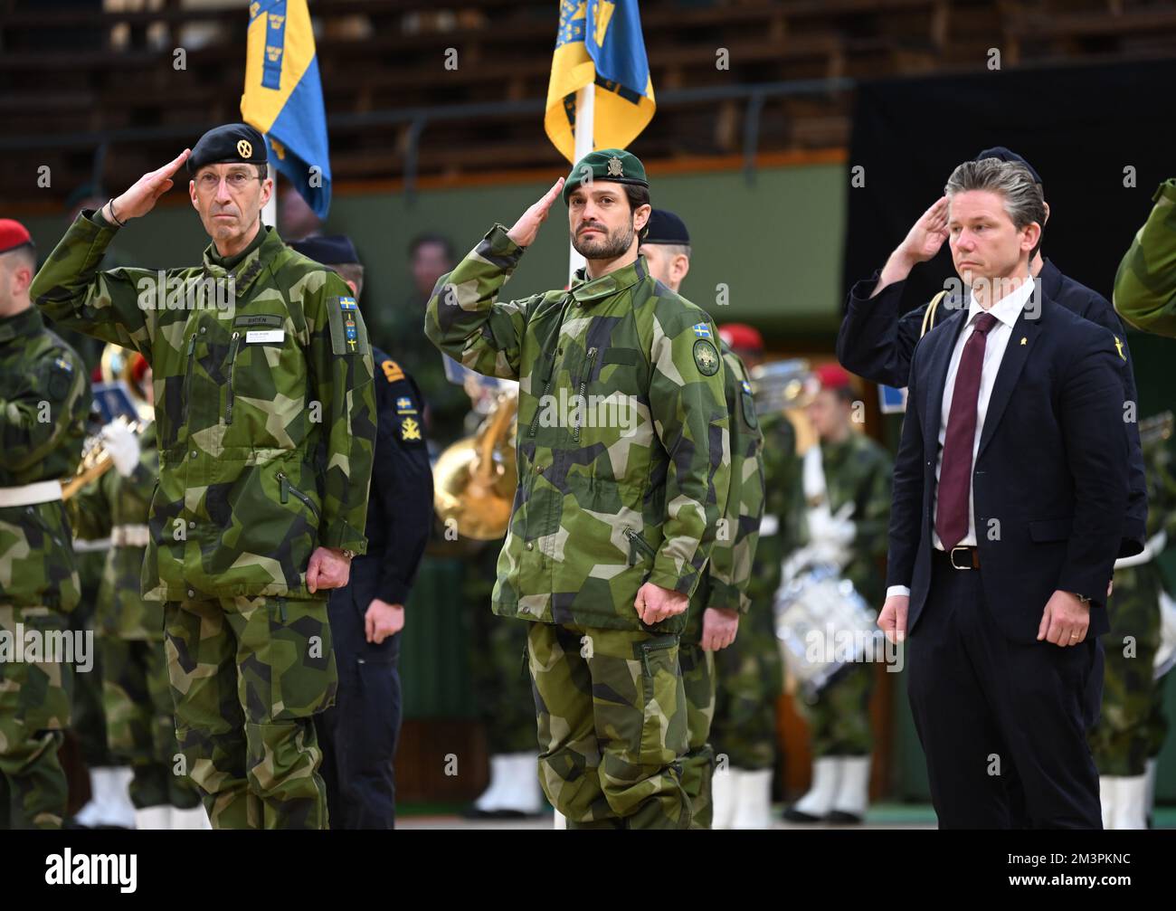 Prince Carl Philip attends a medal ceremony for the military unit Mali ...