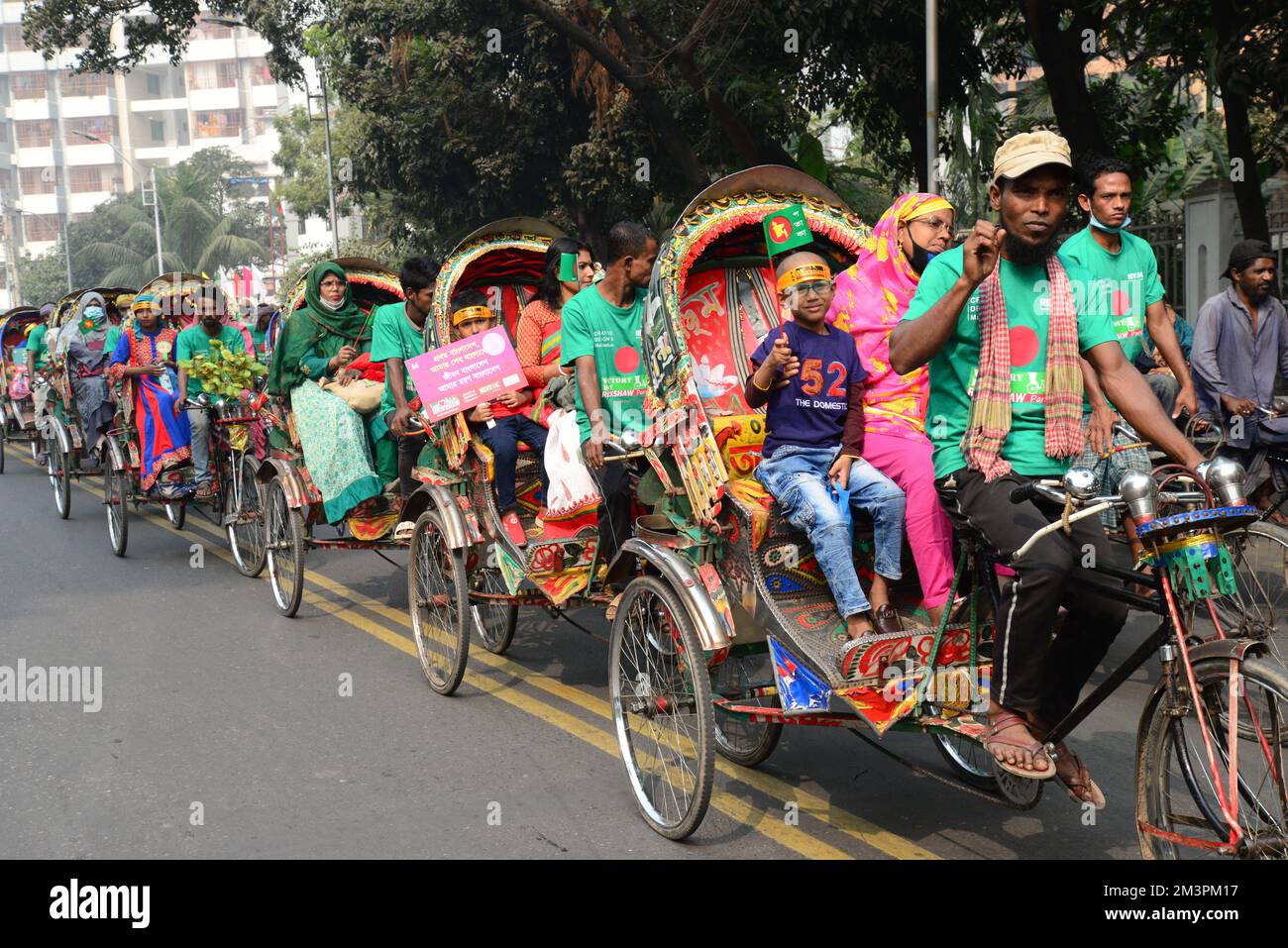 An Organization held a rickshaw rally during the celebrations of the ...
